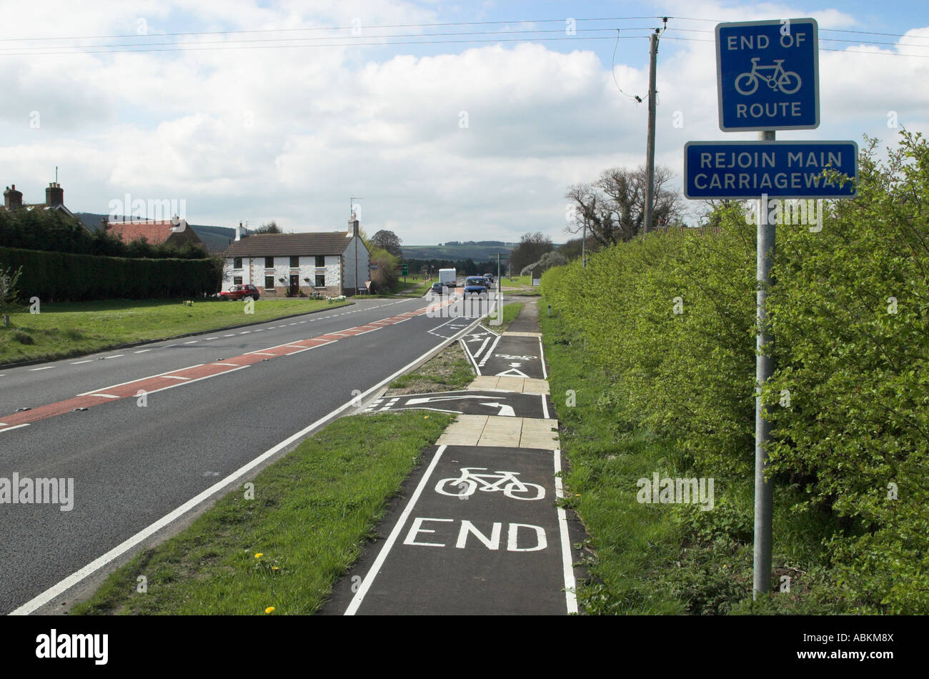 Cycleway from Ganton to Staxton on the A64 Near Scarborough North ...
