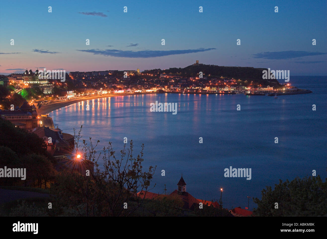 Scarborough By night North Yorkshire England Great Britain United ...