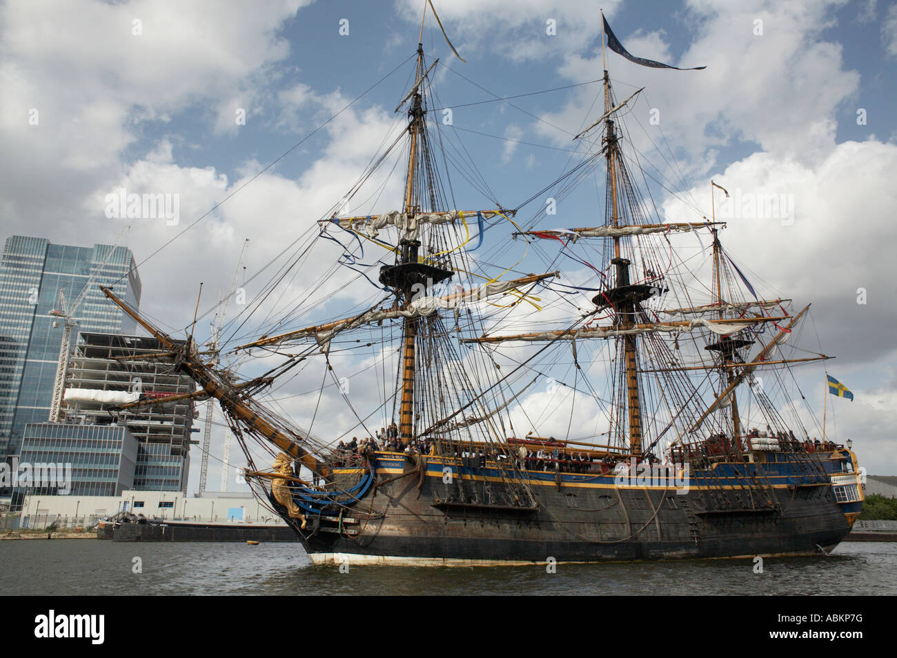 Gotheborg Swedish old replica ship in London UK Stock Photo - Alamy