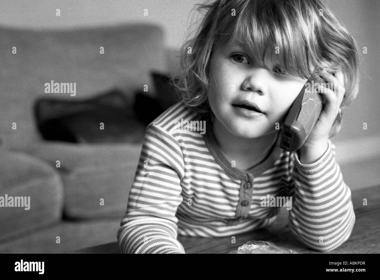 Girl on Phone Stock Photo - Alamy
