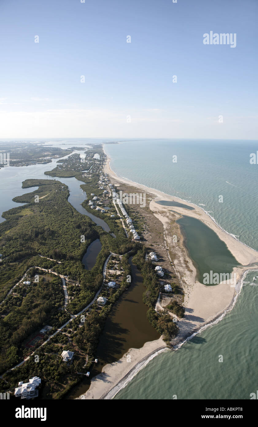 Aerial photo of Thorton Key, Don Pedro Island, Knight Pass, Stump Pass ...