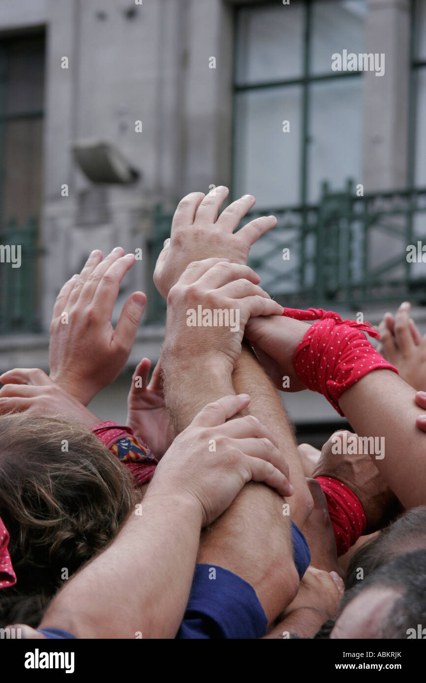 Castell Catalan Human towers from Spain at the Regent Street Festival ...