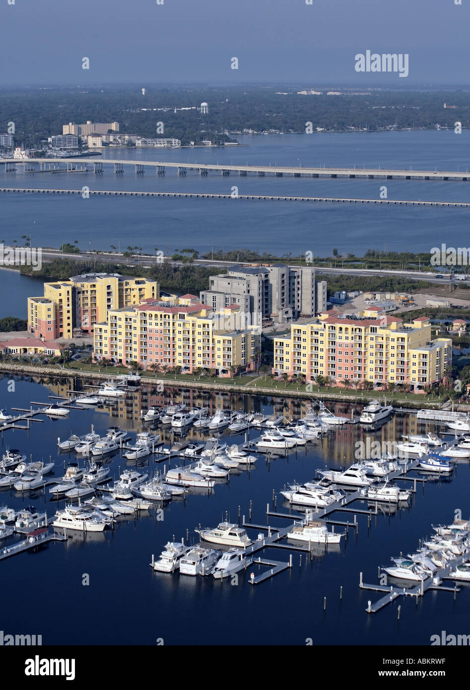 Aerial photo of Bradenton Manatee River Green Bridge Riviera Dunes ...