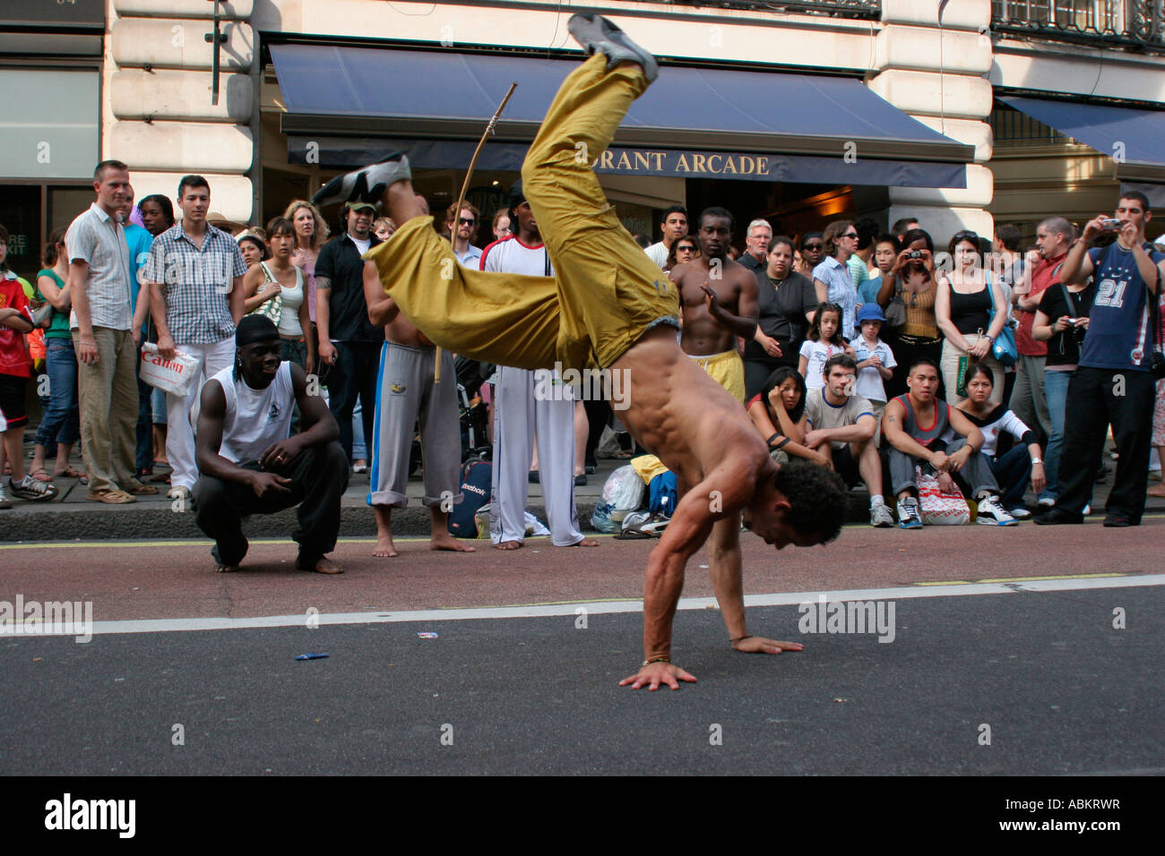 Capoeira traditional Brazilian Martial arts at Regent Street Festival ...
