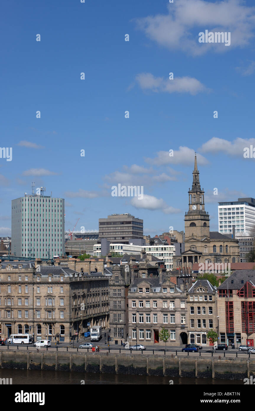 View of Newcastle upon Tyne from the Sage building in Gateshead Stock ...