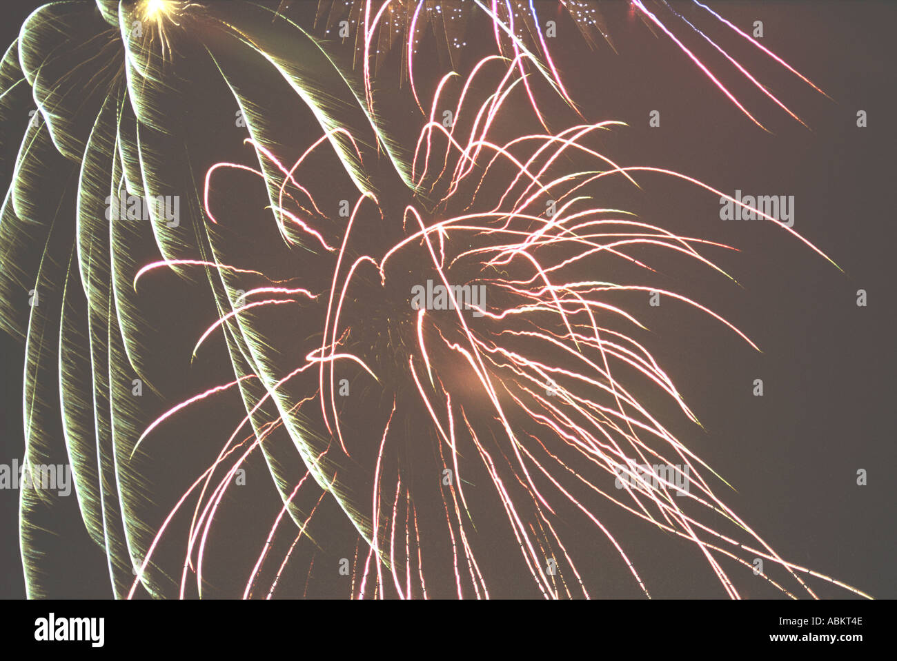 colourful fireworks exploding in night sky Stock Photo - Alamy