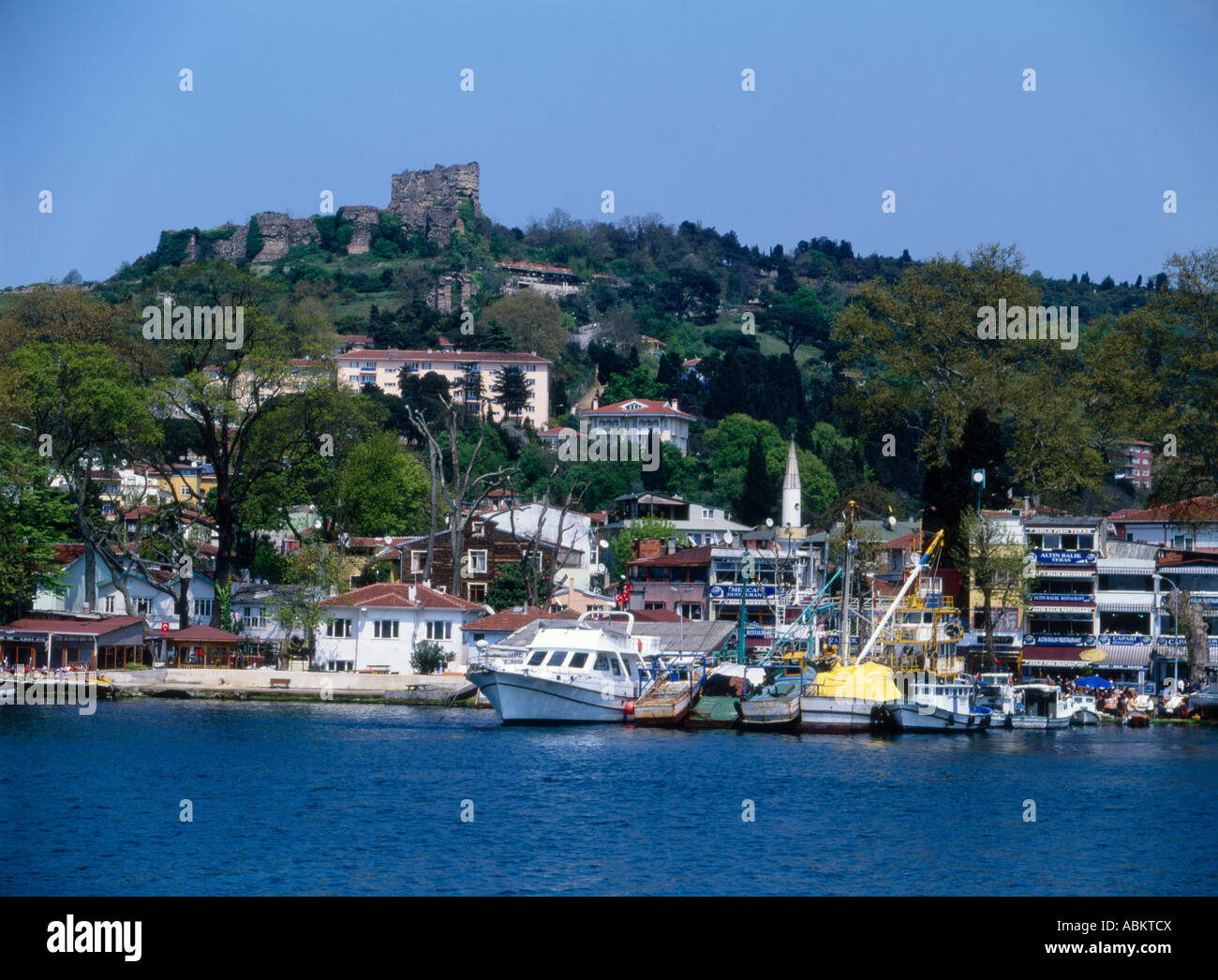 The 14th century Genoese castle dominates the village of Anadolu Kavagi ...
