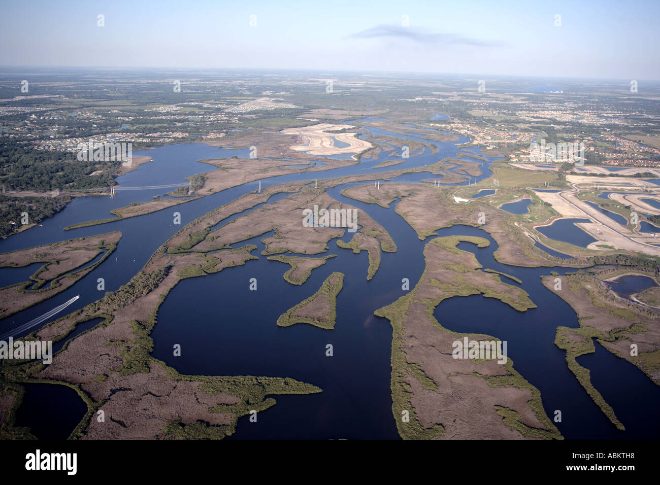 Aerial Photo of Manatee River, Marsh Island, Redfish Point, in Centaral ...
