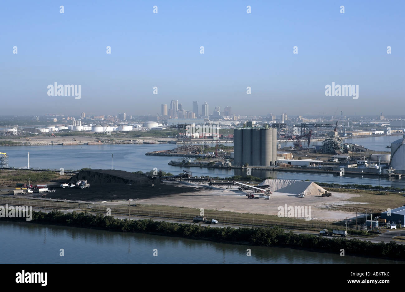 Aerial photo of heavy industry plants on Pendola and Black Point Tampa ...