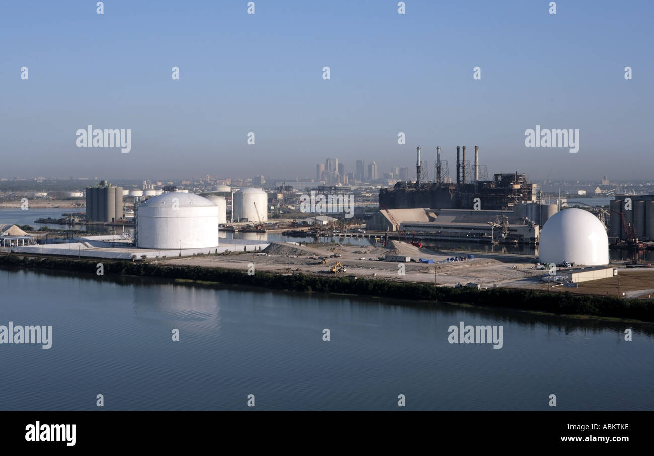 Aerial photo of heavy industry plants on Pendola and Black Point Tampa ...