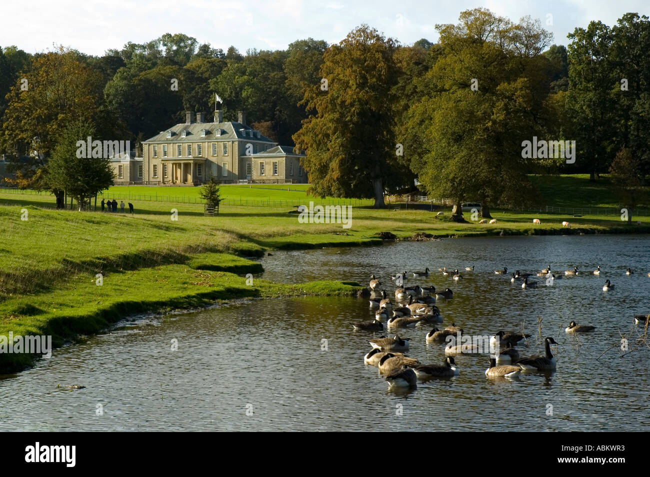 Dallam Tower and the river Bela, near Milnthorpe, Cumbria, England, UK ...
