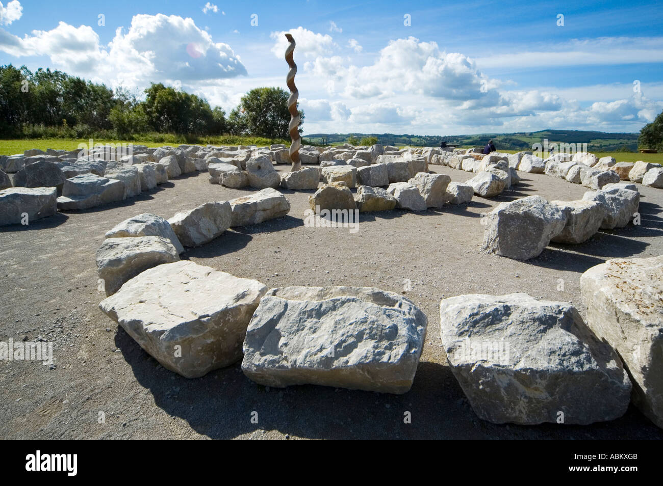 The Labyrinth sculpture on the sculpture trail at the Crich Tramway ...