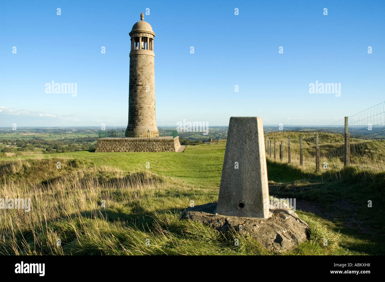 Crich Stand, memorial to the Sherwood Foresters regiment, at Crich ...