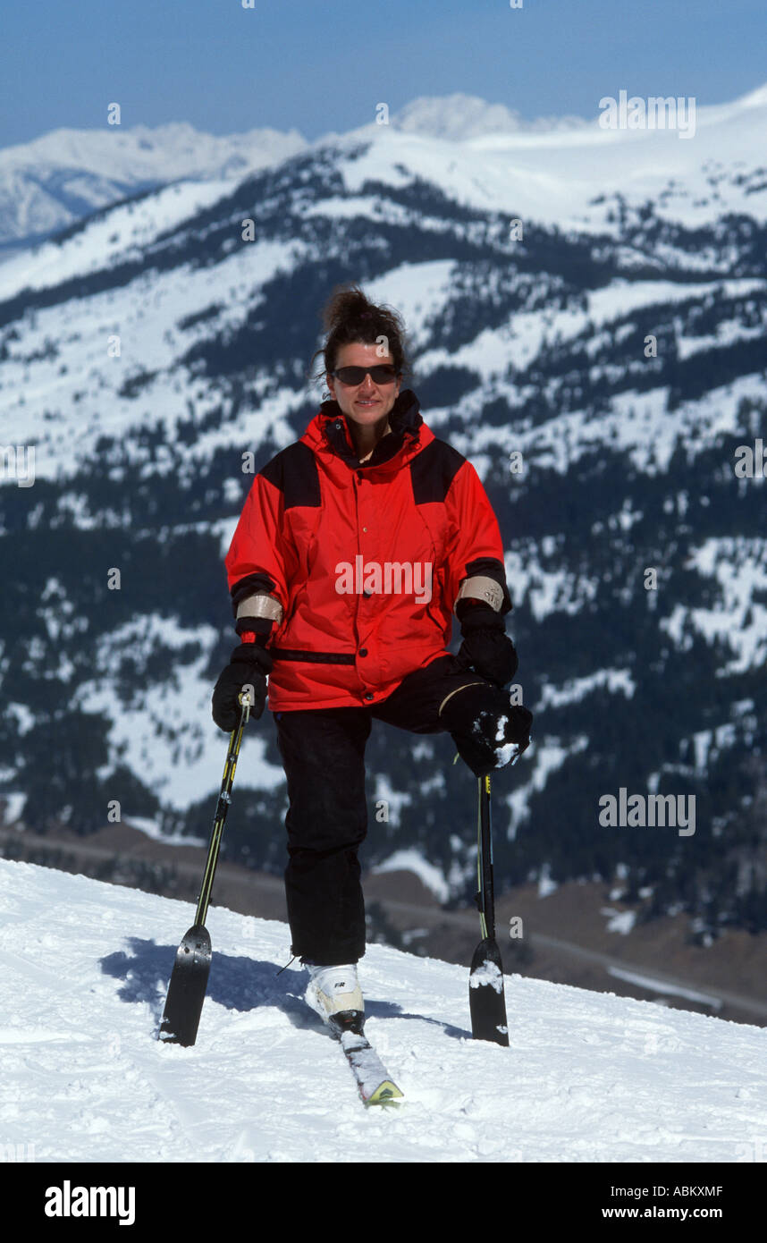 Handicapped skier amputee hi-res stock photography and images - Alamy