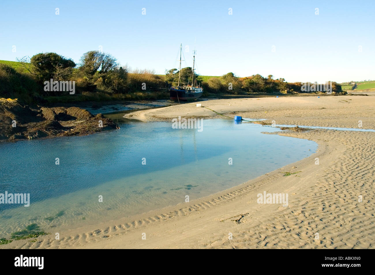 The estuary at Clonakilty Harbour, from Inchydoney Island, County Cork ...
