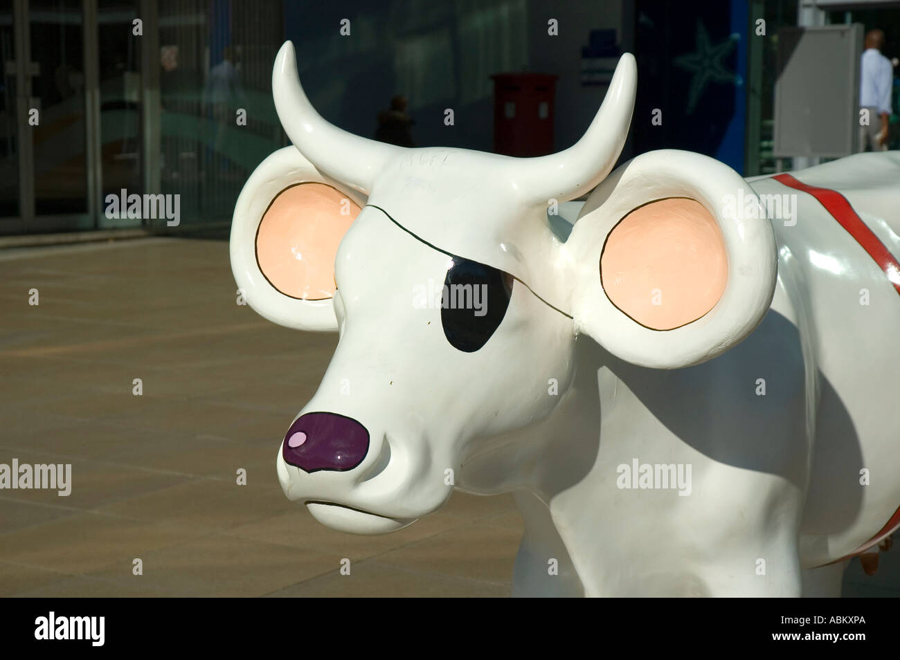An exhibit of the 2004 Cow Parade, Manchester, England, UK Stock Photo ...