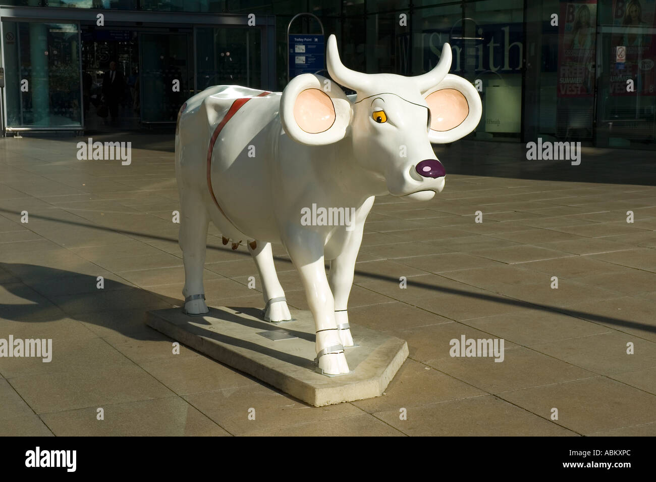 An exhibit of the 2004 Cow Parade, Manchester, England, UK Stock Photo ...