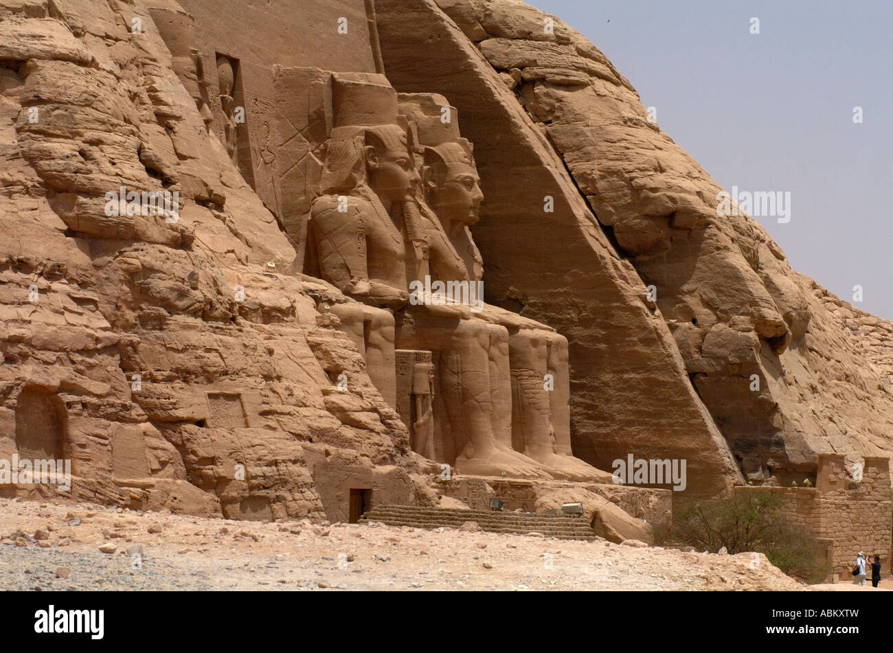 Seated Statues of Ramesses II Colossus, Abu Simbel, West Bank of Lake ...