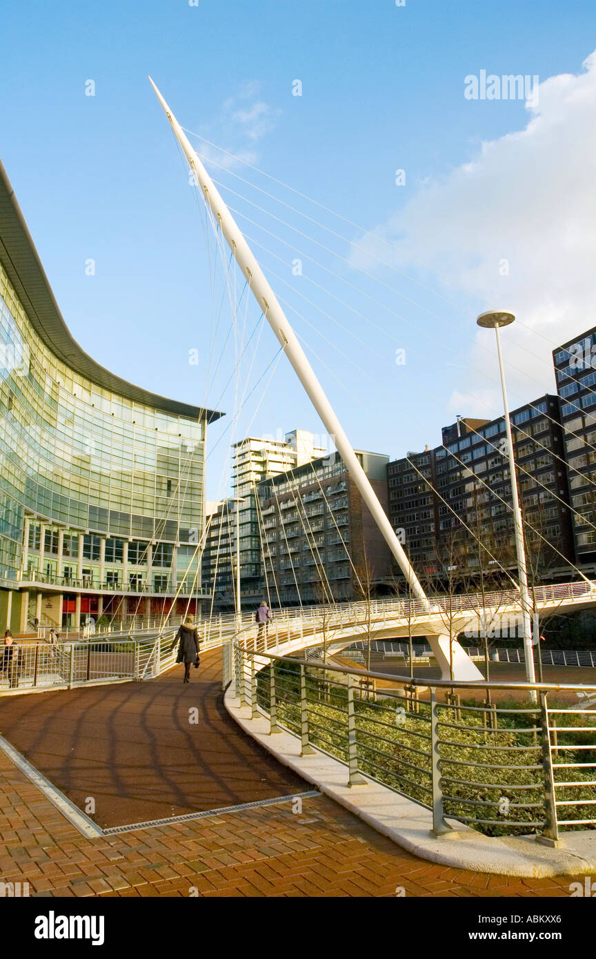 Trinity Bridge by Santiago Calatrava, over the river Irwell, Manchester ...