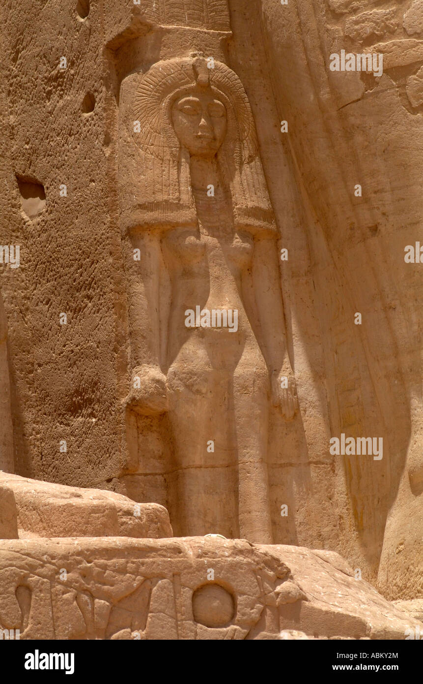 Statue of a Royal family member at the Temple of Ramesses II, Abu ...