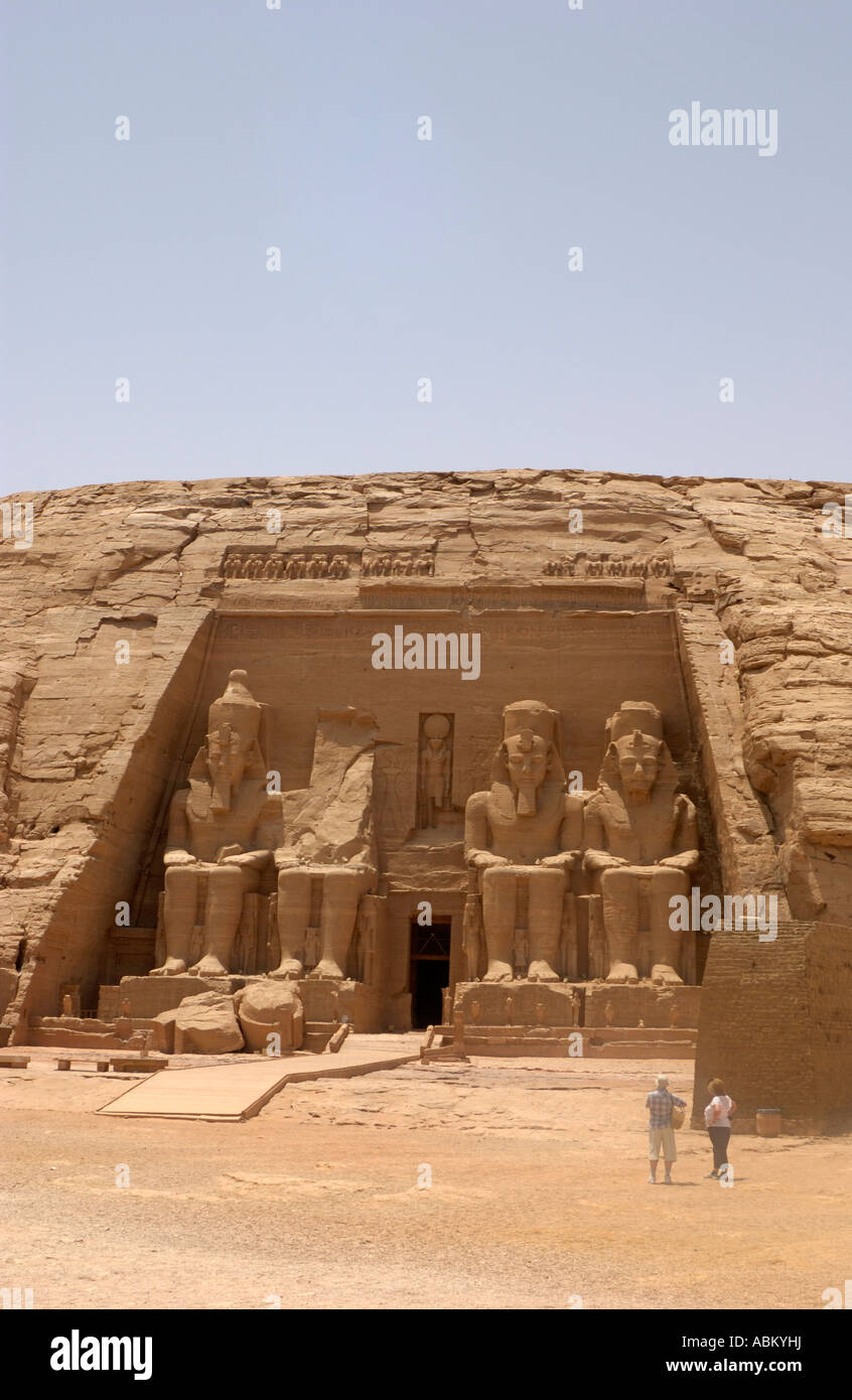 Seated Statues of Ramesses II Colossus, Abu Simbel, West Bank of Lake ...