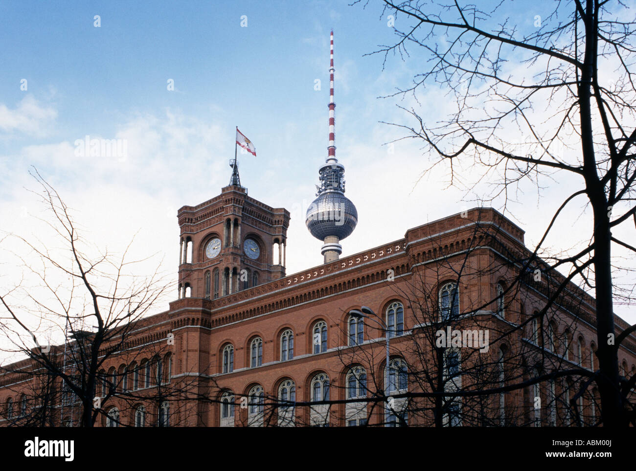 The Red Rathaus (Rotes Rathaus) on Alexander Platz, Berlin, Germany ...
