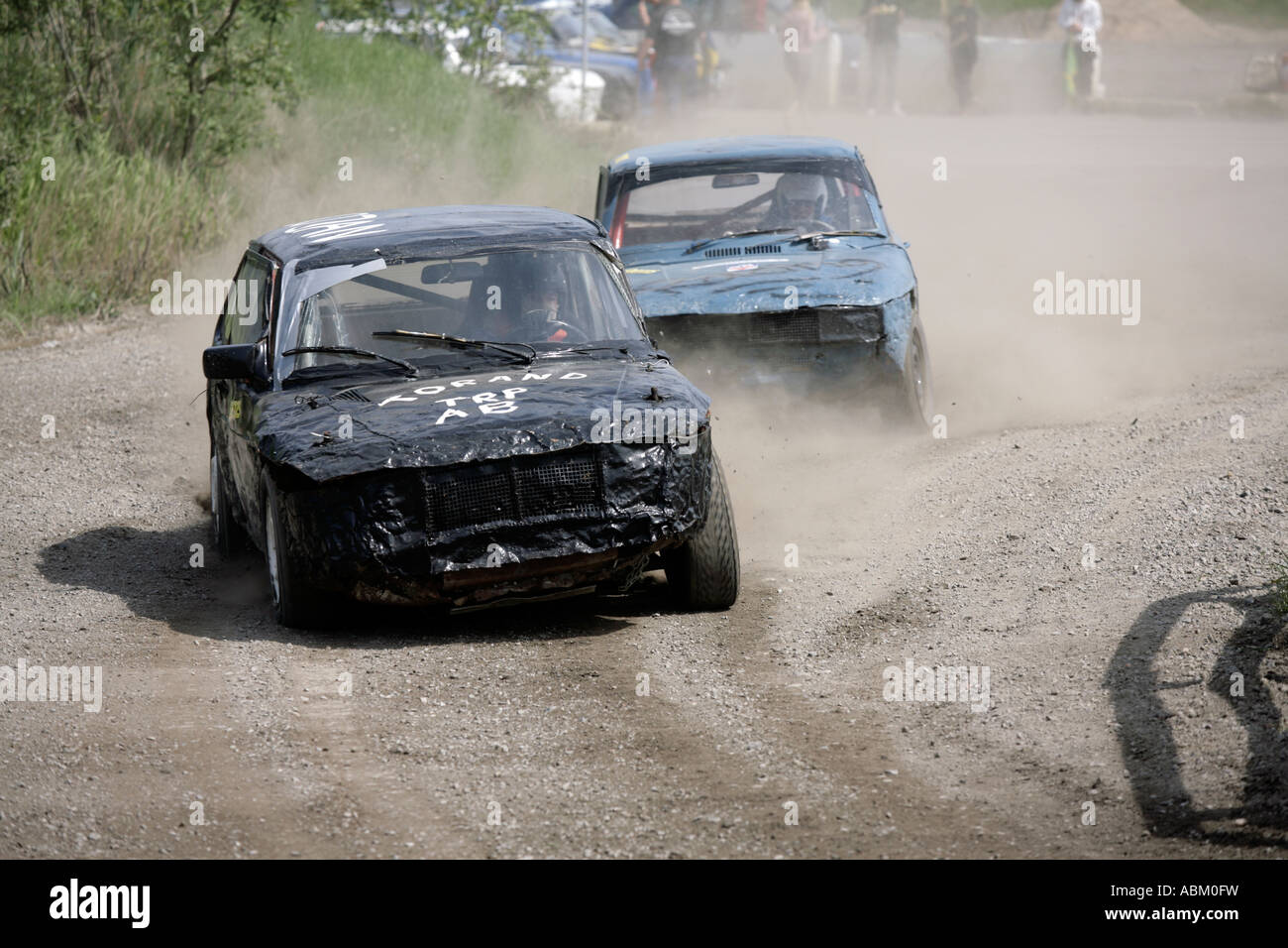 Folkrace sport sweden racing car race cars banger start hi-res stock ...