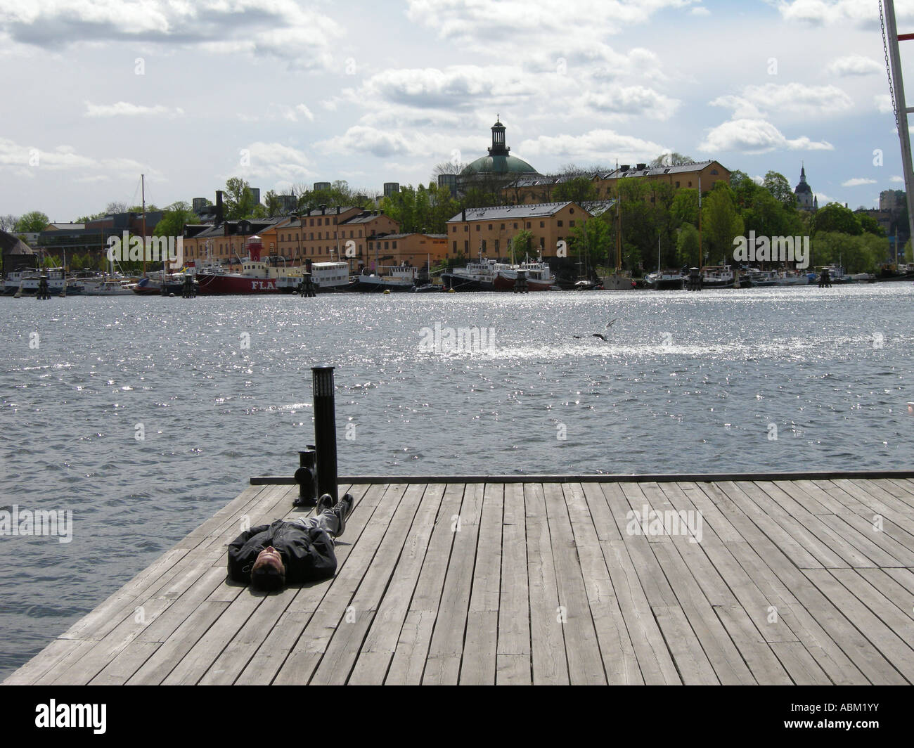 Stockholm. Bridge in Nybroviken Stock Photo - Alamy