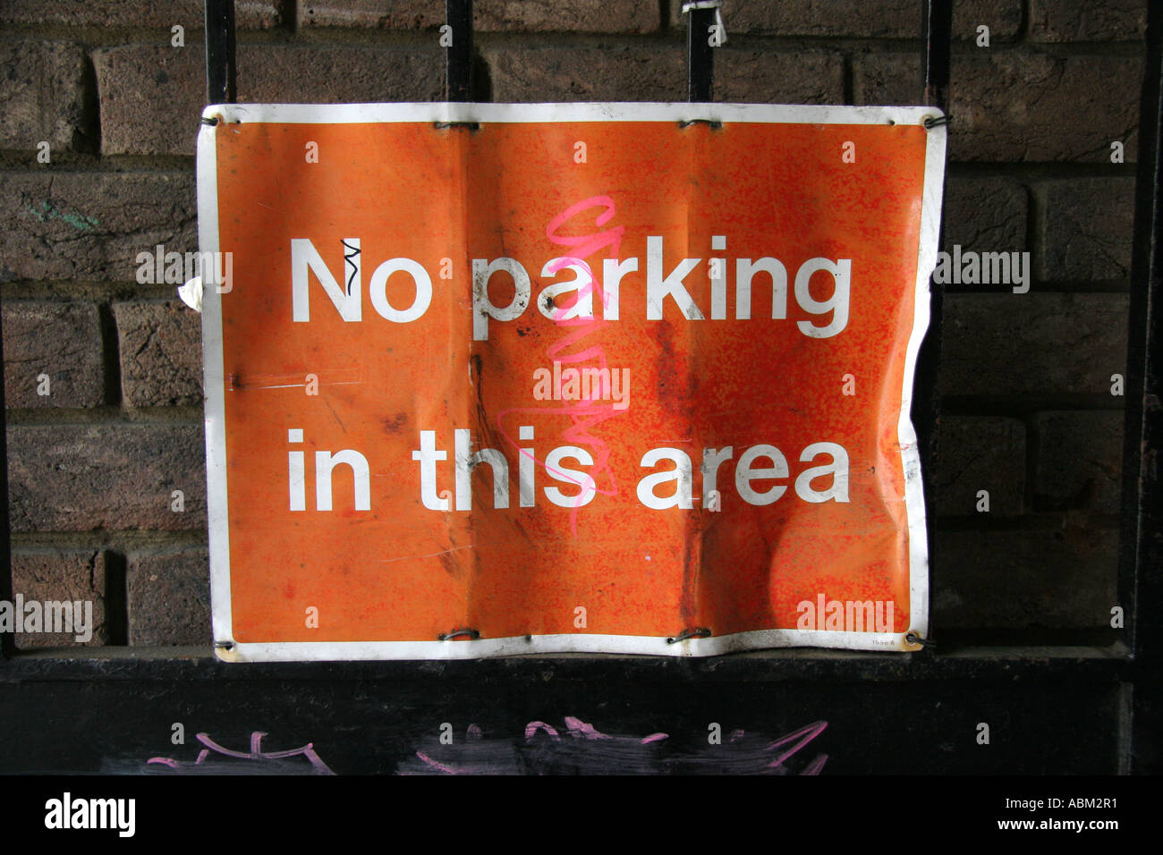 Battered warning sign hi-res stock photography and images - Alamy