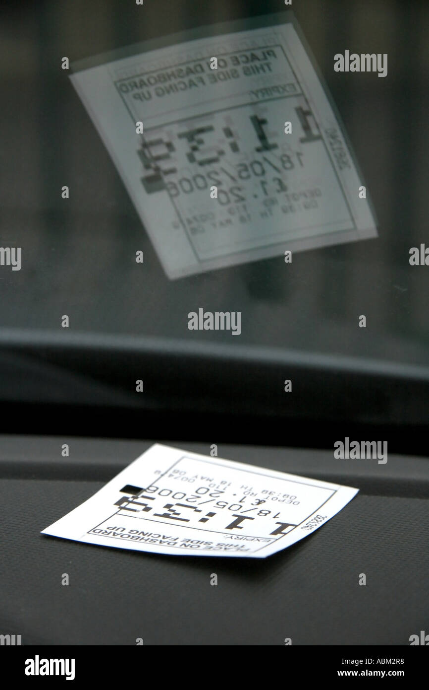 car parking ticket Stock Photo - Alamy