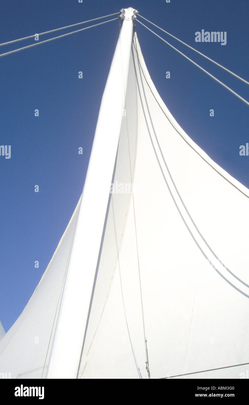 The famous white sails are part of the architecture at Canada Place ...