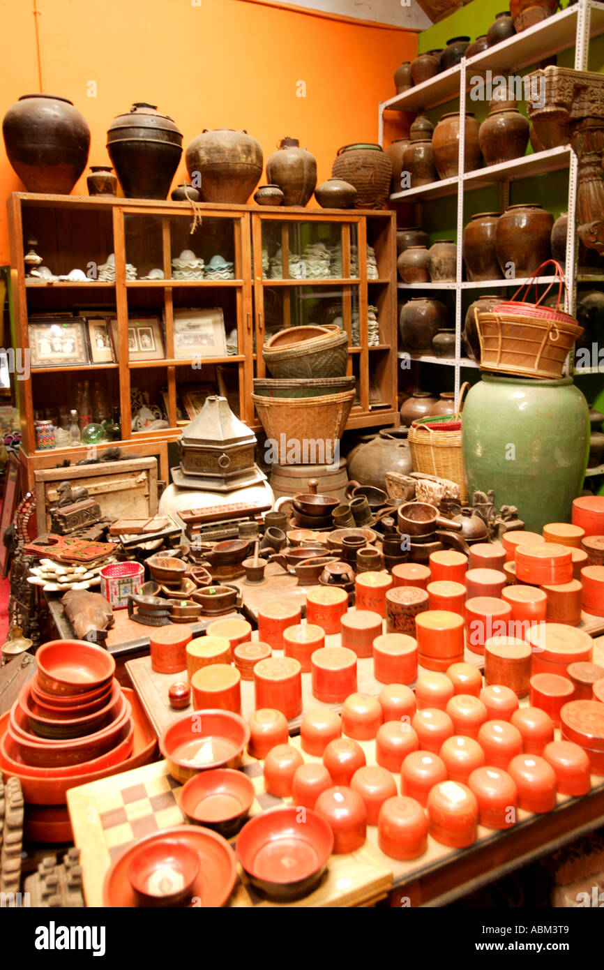 Antique Shop interior in Fort Cochin, Kerala, South India Stock Photo ...
