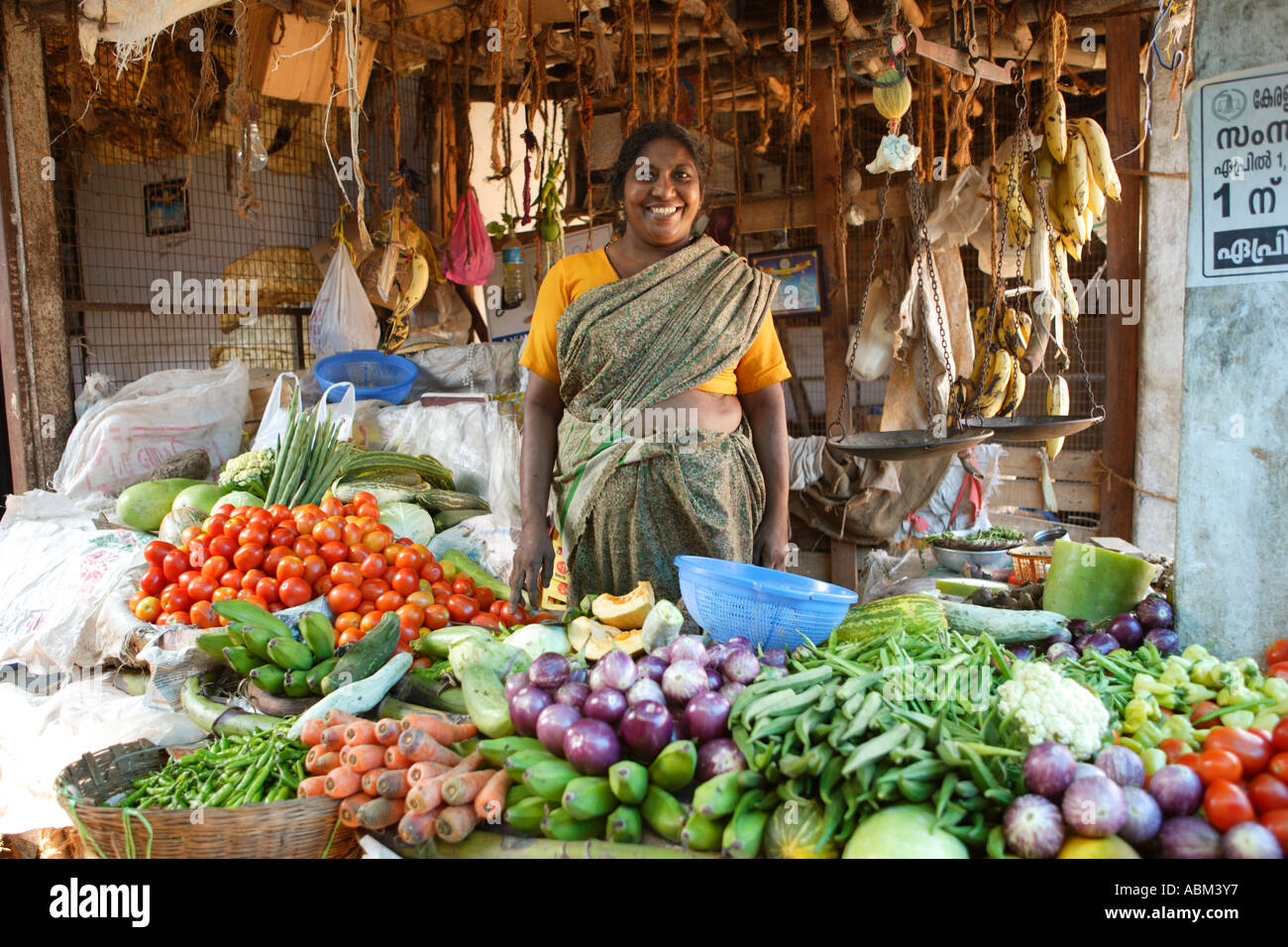 Stall Holder, Connemara Market, Palayam, Trivandrum Thiruvananthapuram ...