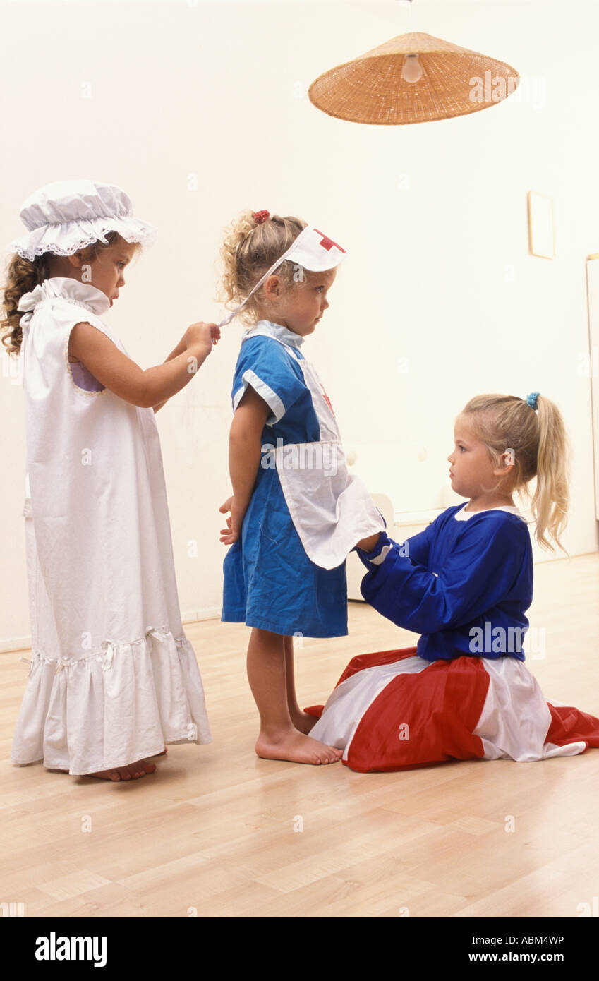 Little girls are dressing up Stock Photo - Alamy