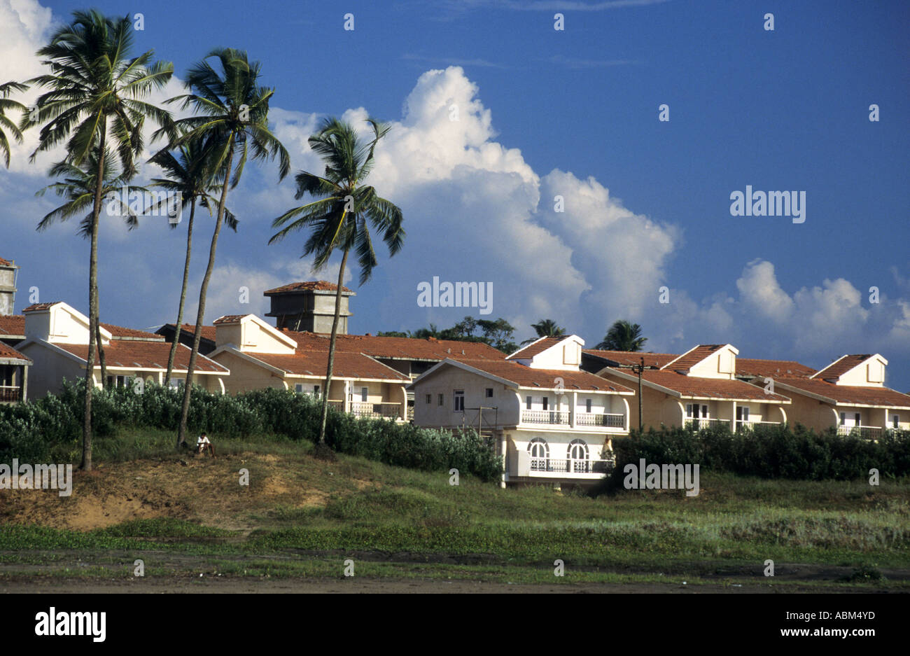 New modern housing built along the Panaji or Miramar beach in Goa ...