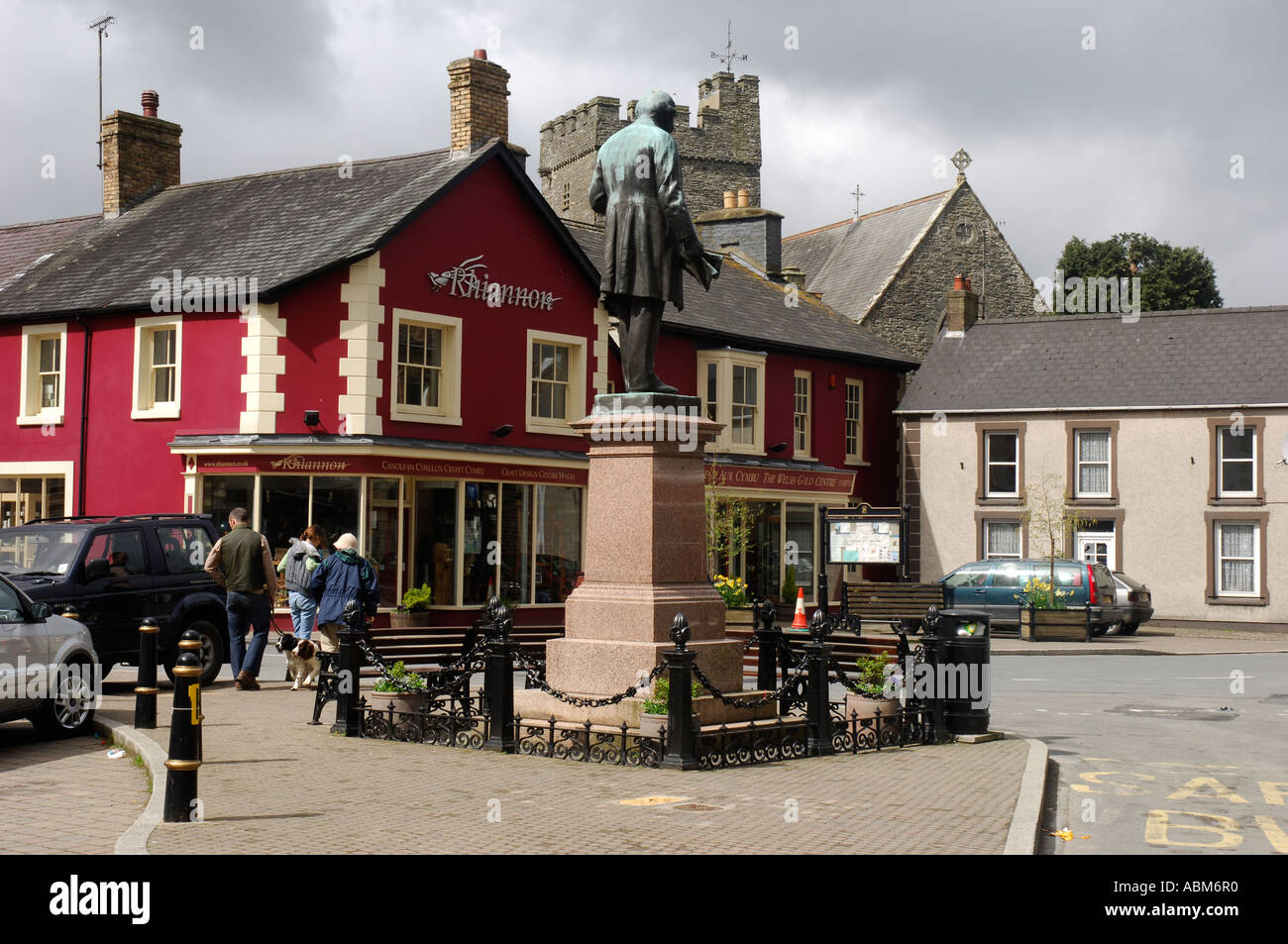Statue Town Centre Tregaron Ceredigion West Wales Stock Photo - Alamy