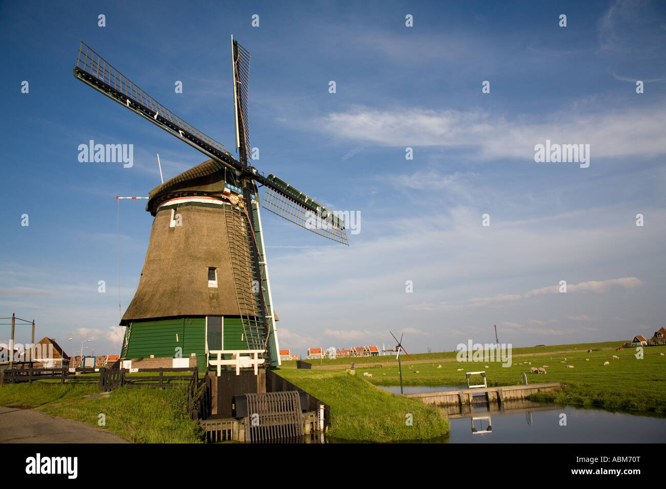 Windmill, Molen Katwoude, Volendam, Neterhlands Stock Photo - Alamy