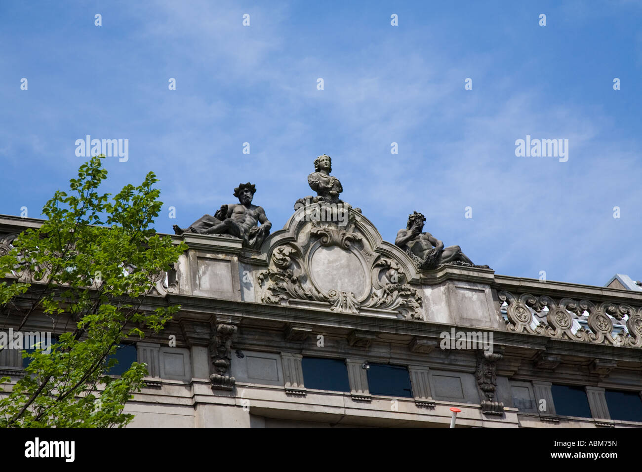Ornate Gable, Canal side buildings, Amsterdam, Netherlands Stock Photo ...