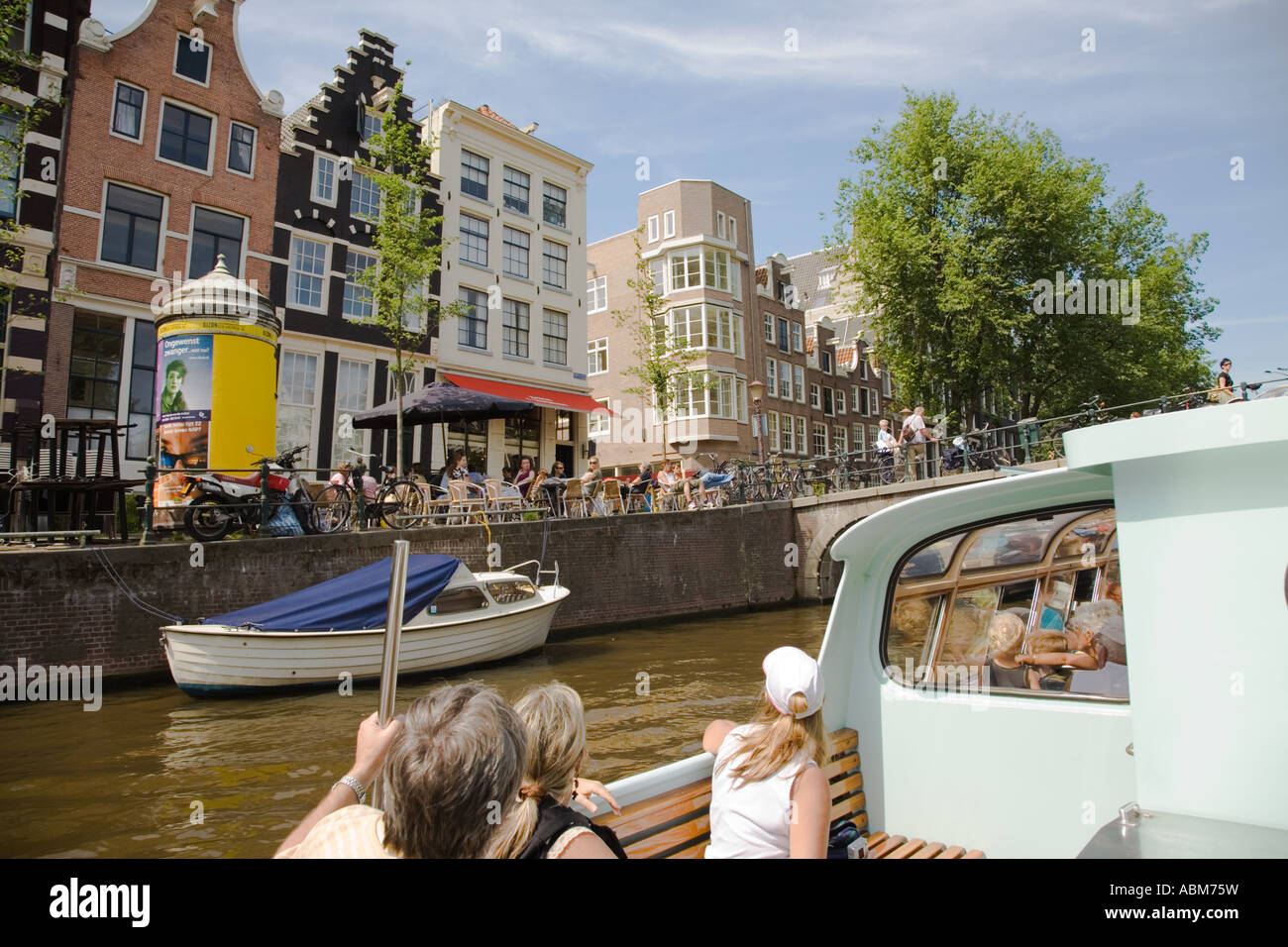 Canal Sightseeing Tour, Canal side buildings, Amsterdam, Netherlands ...