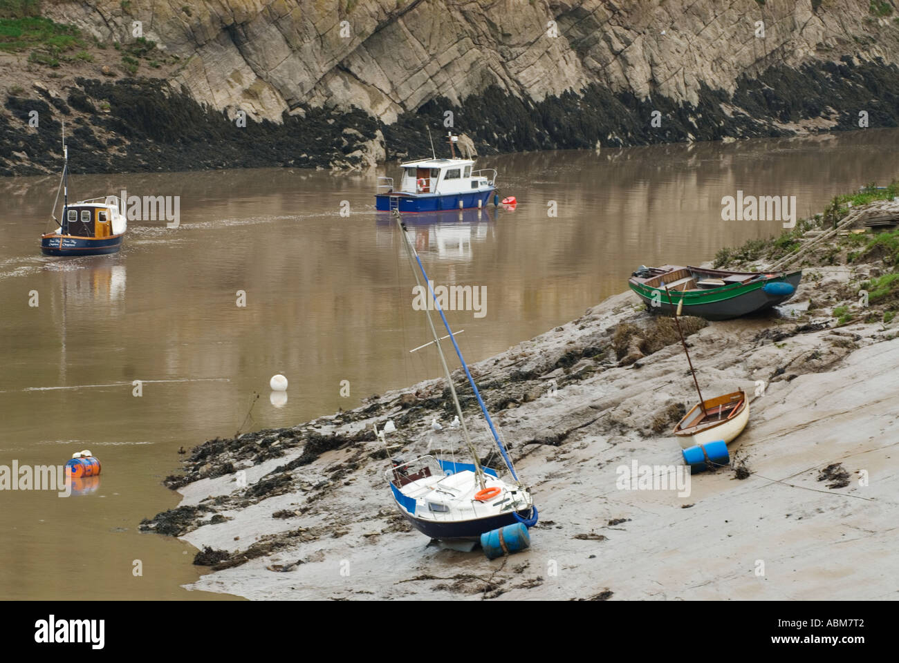 Boats River Wye Chepstow Monmouthshire South East Wales Stock Photo - Alamy