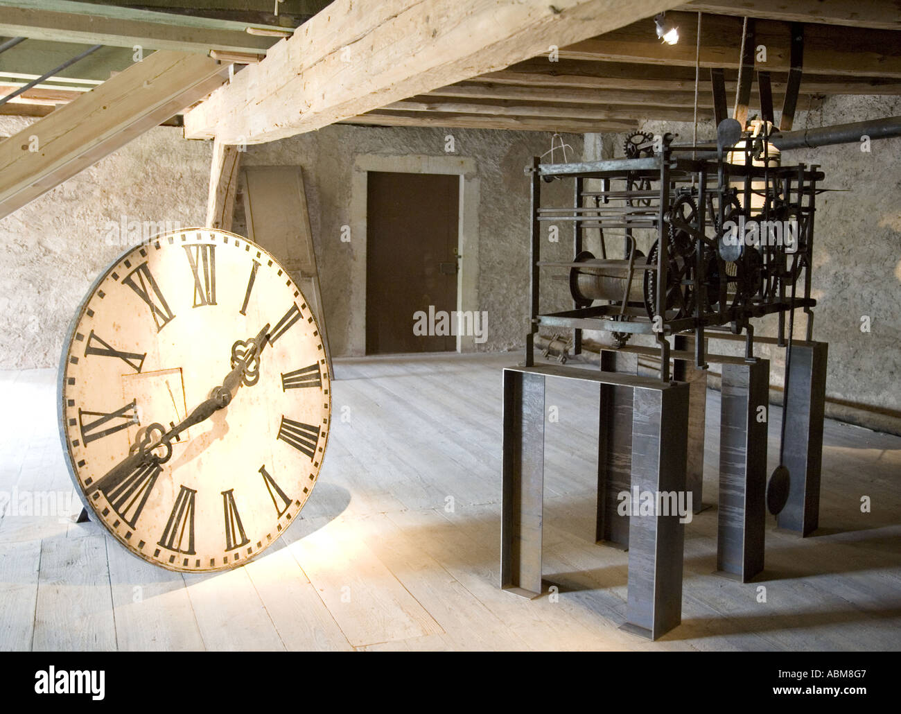 Attic historic clock castle knappensaal hi-res stock photography and ...