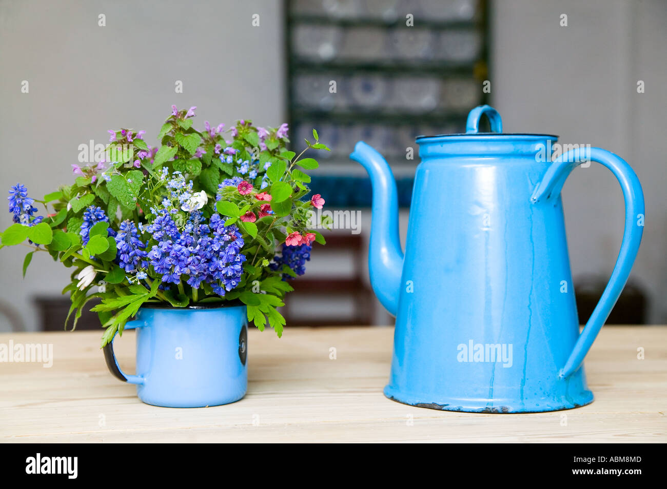 Coffee pot and cup Stock Photo - Alamy