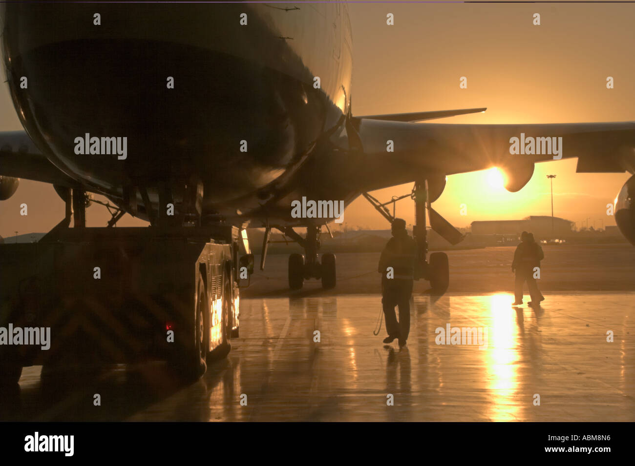 Boeing 747 Jumbo Jet at Dawn Cardiff International Airport Rhoose Vale ...