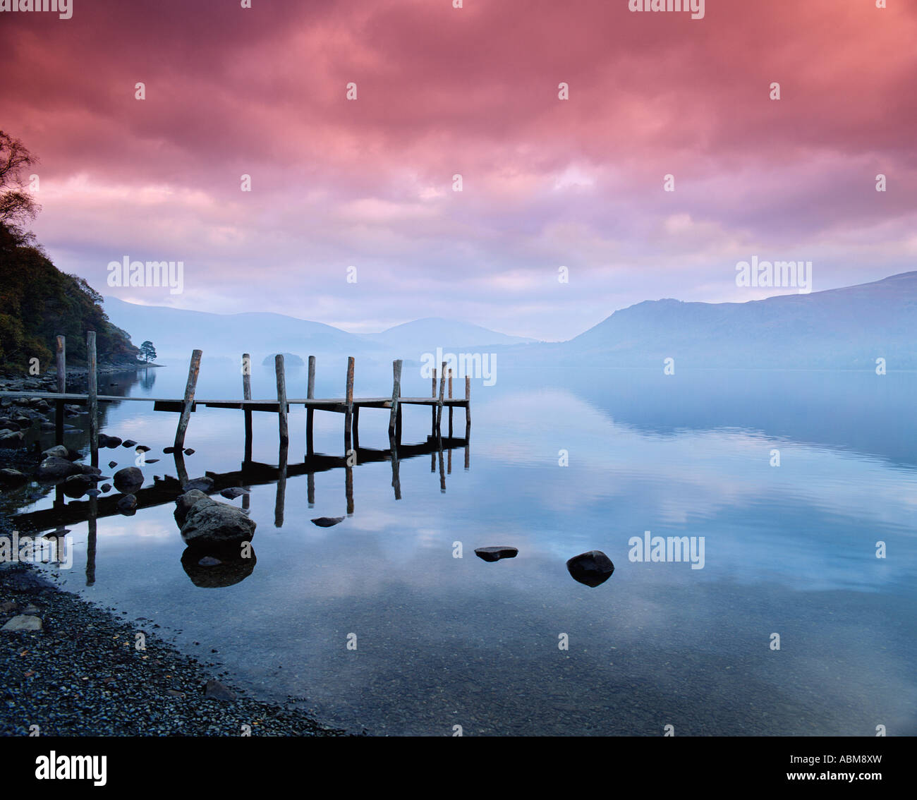 GB CUMBRIA LAKE DISTRICT DERWENTWATER FROM BRANDELHOW Stock Photo - Alamy