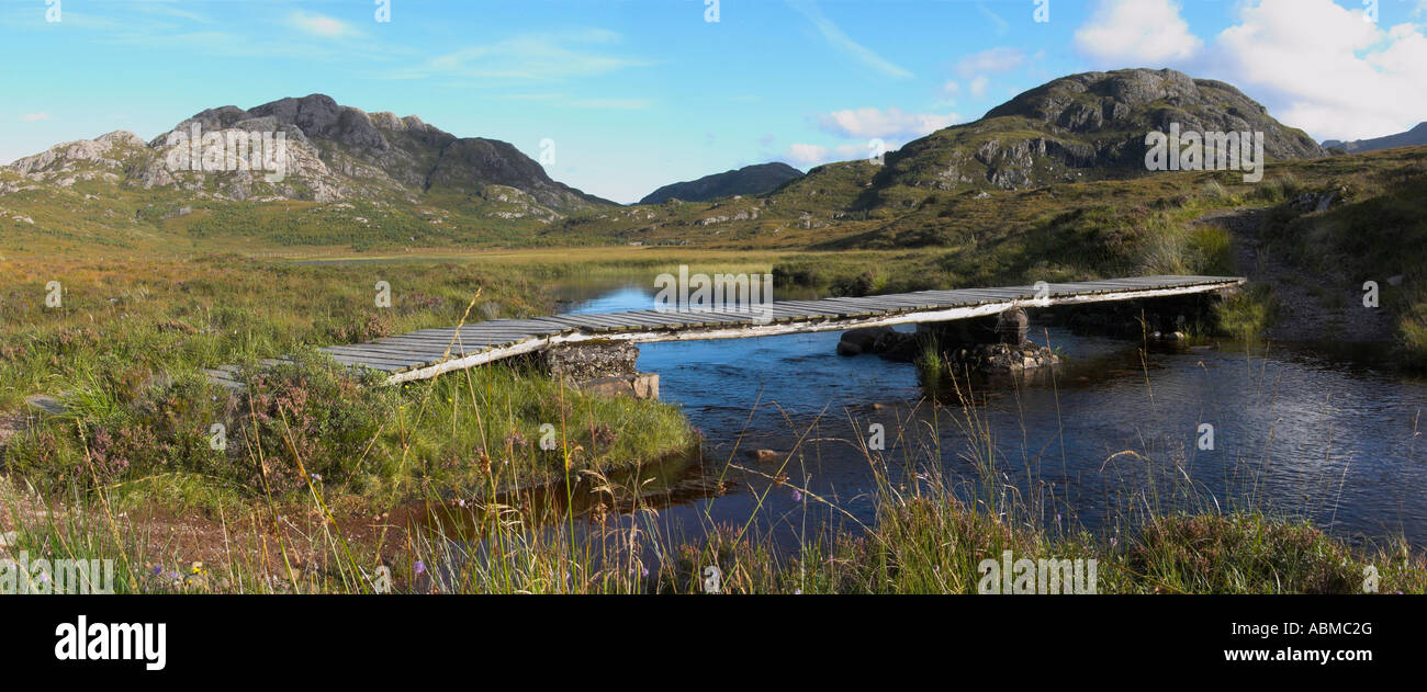 Foot Bridge over Scotish Loch Stock Photo - Alamy