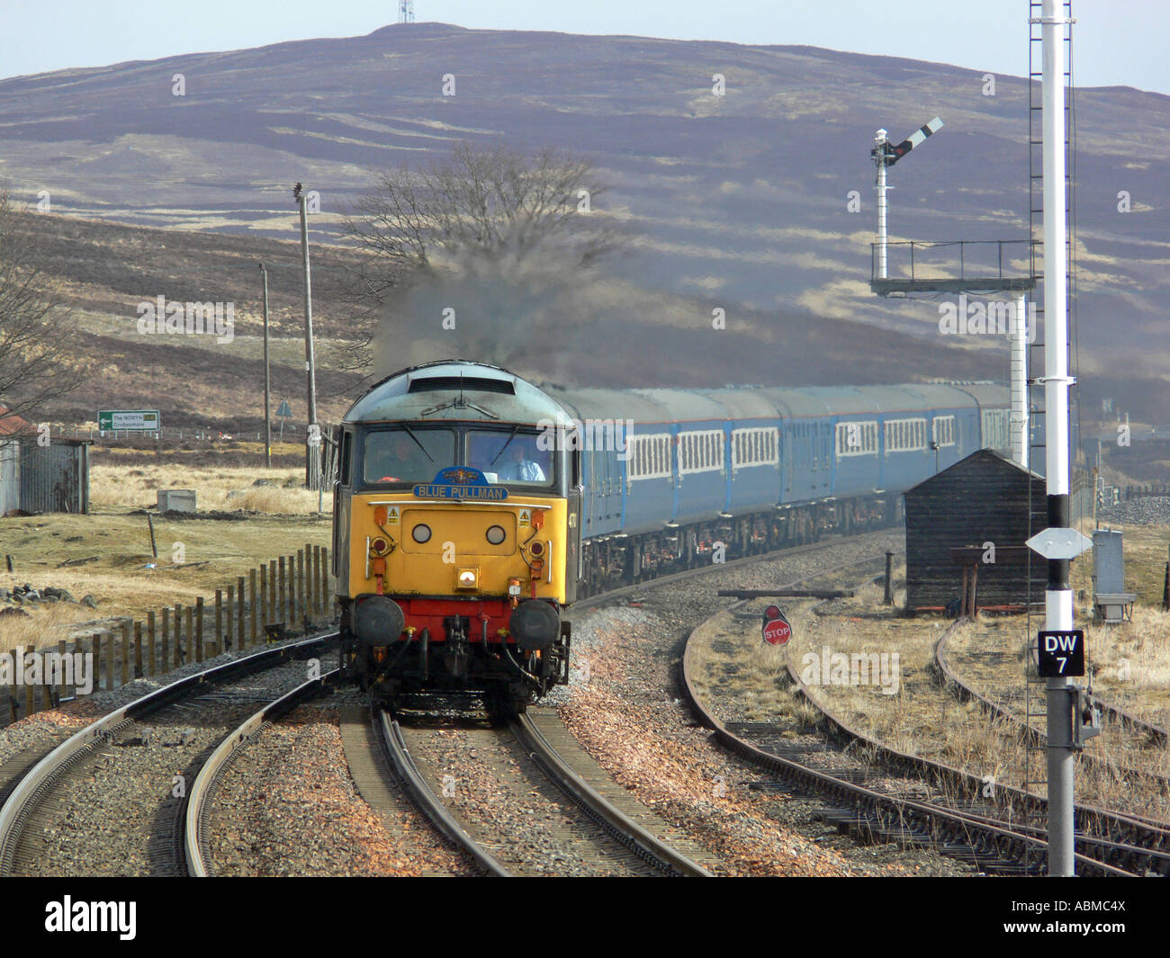 Special Train on Scottish Highland Line Stock Photo - Alamy