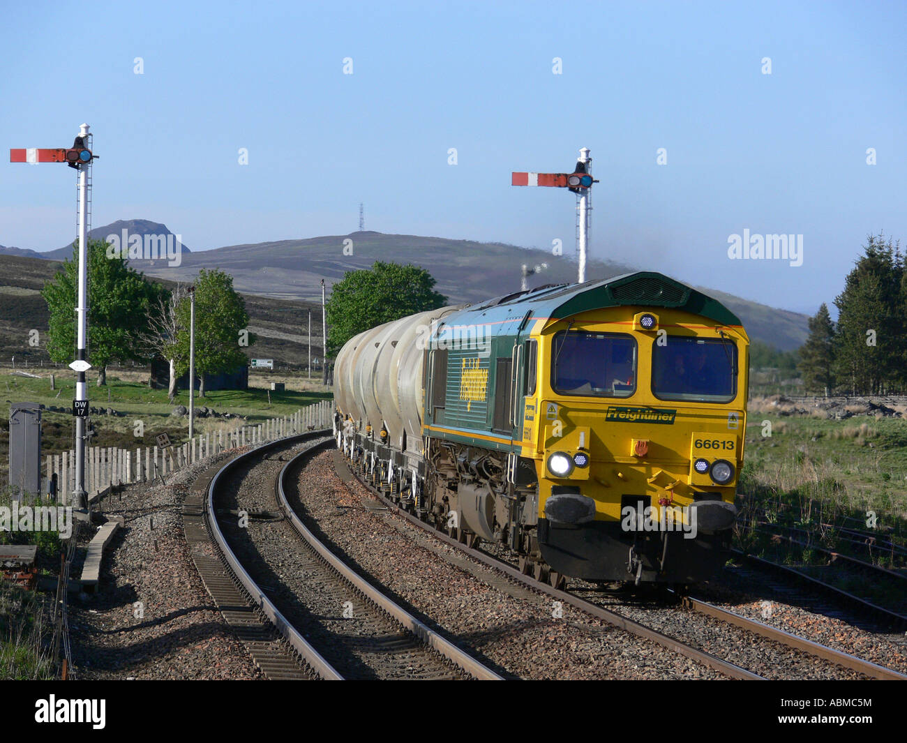 Freightliner Goods Train Stock Photo - Alamy