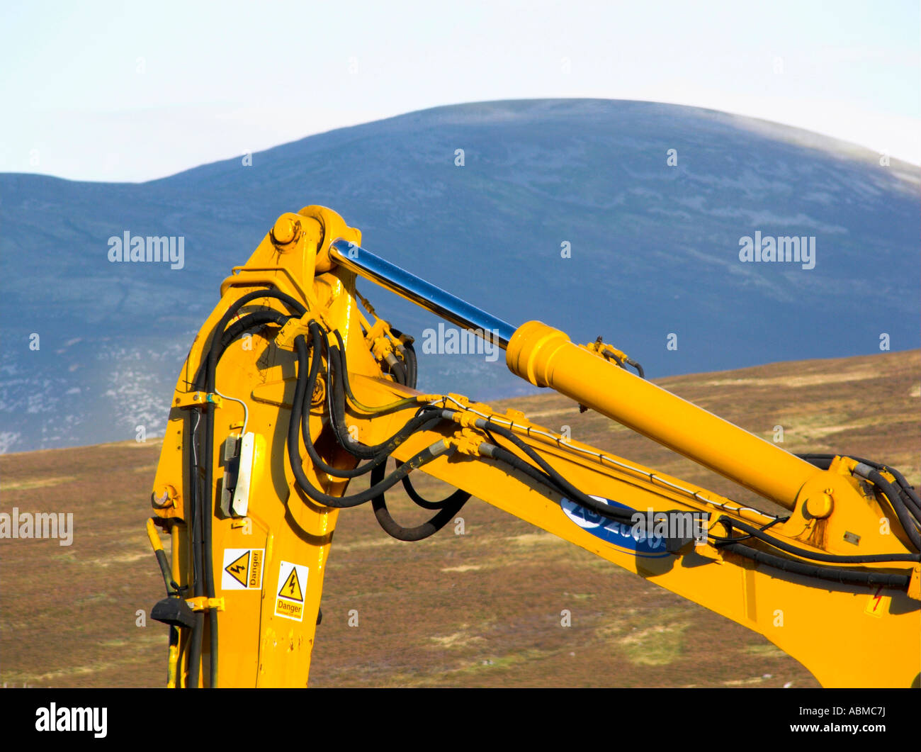 Mechanical Arm on Digger Stock Photo - Alamy