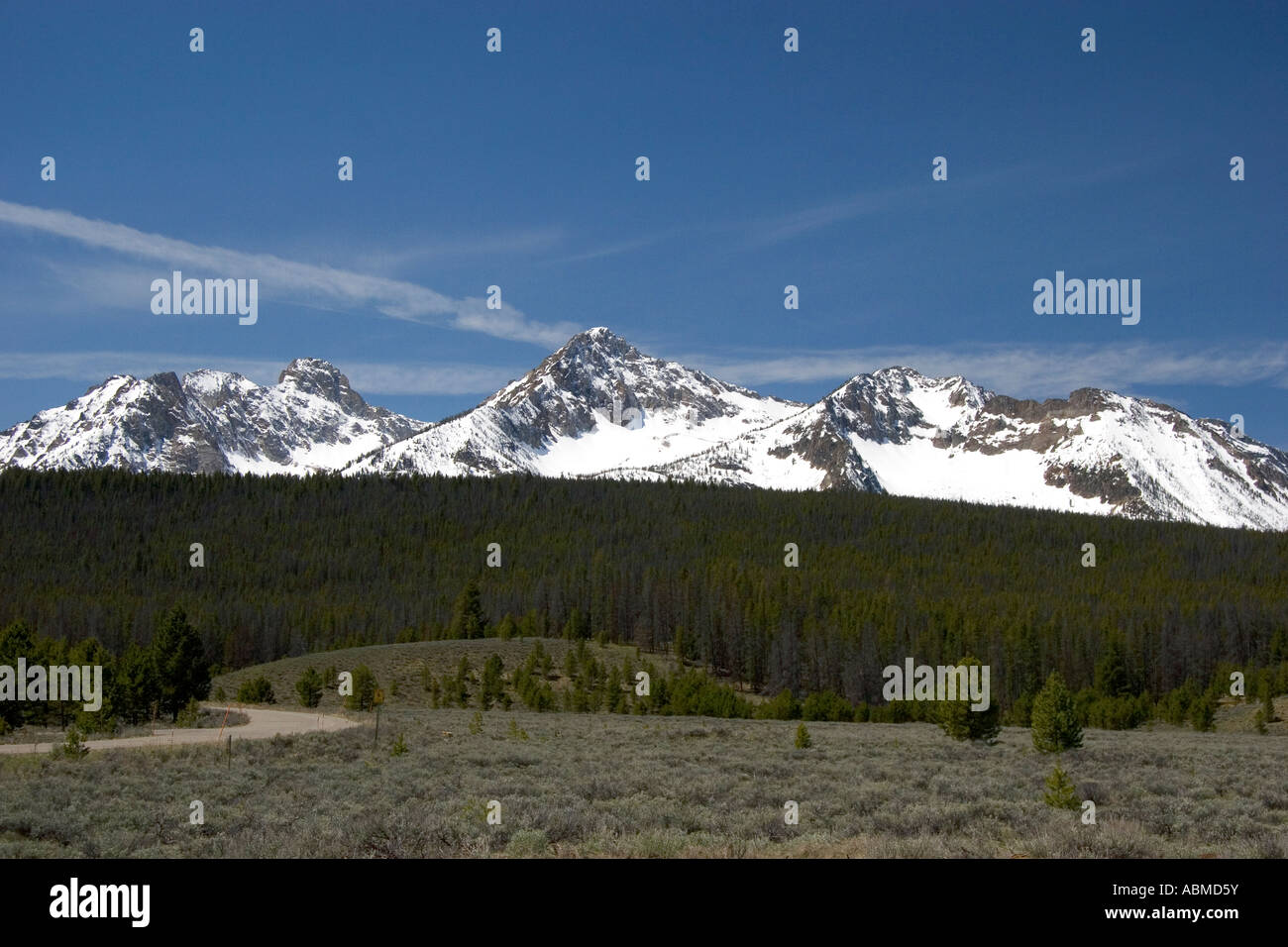 Sawtooth Mountain range in Idaho Stock Photo - Alamy