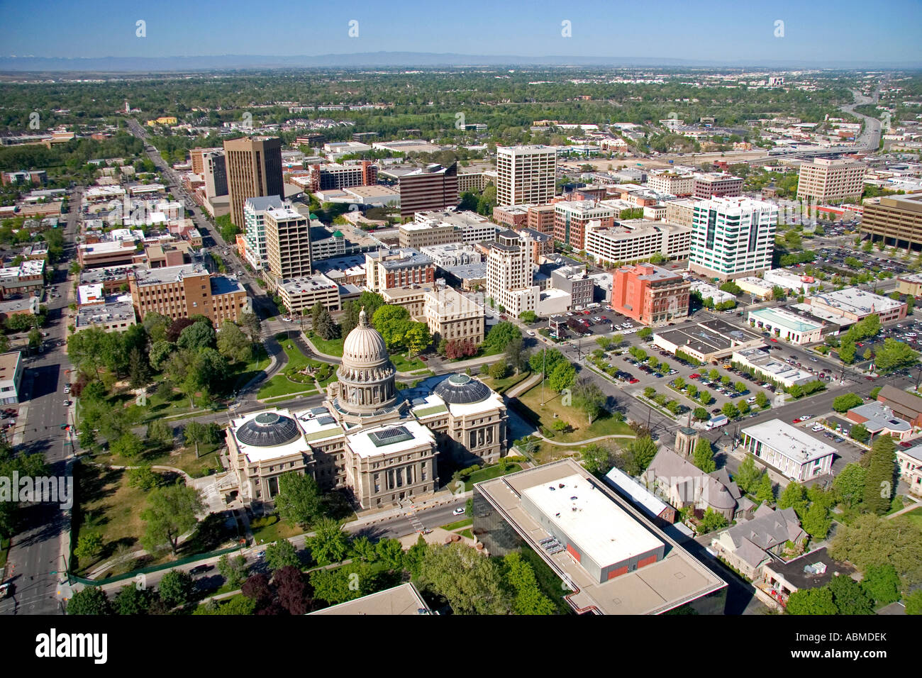 Aerial view downtown boise idaho hi-res stock photography and images ...